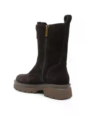 BRUNO PREMI Front-zip Suede Boots