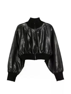 Norma Kamali Oversized Cropped Bomber Jacket