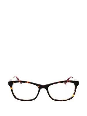 Calvin Klein Tortoiseshell-effect Rectangle-frame Glasses - Brown