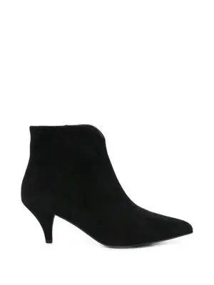 BRUNO PREMI Suede Pointed-toe Ankle Boots - Black