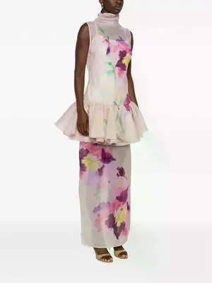 Aje Arlina Ruffled Floral-print Gown