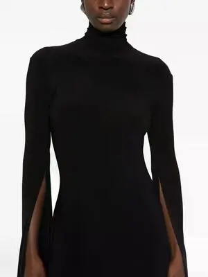 Norma Kamali Open-back Ribbon-sleeve Gown