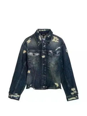 Marc Jacobs Distressed Denim Jacket - Blue
