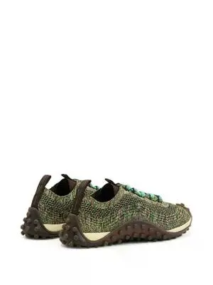 AMI Paris Green Knit Mirage Sneakers - Brown