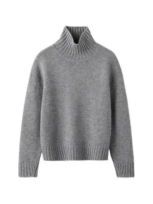 Almada Label Nola Ribbed-knit Roll-neck Sweater - Grey