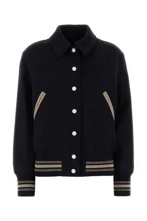 GOLDEN GOOSE Wool Journey Bomber Jacket - Black