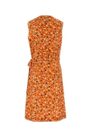 Miu Miu Printed Poplin Dress