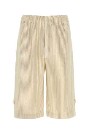 Issey Miyake Sand Polyester Bermuda Shorts - Brown