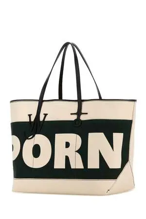 JW Anderson Ivory Canvas Anchor Xl Shopping Bag - White
