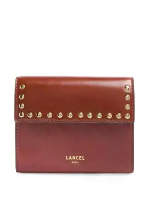 LANCEL Studs Leather Wallet - Red
