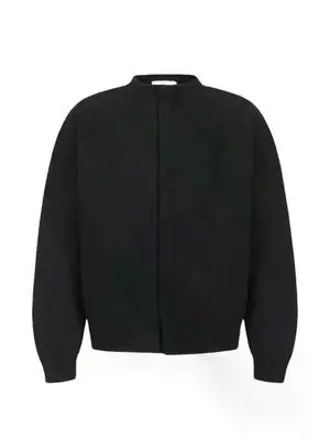 AMOMENTO Rounded-sleeve Cardigan - Black