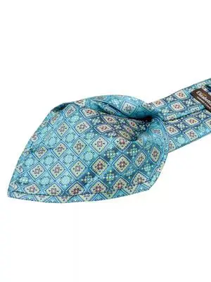 ELIZABETTA De Sica Jacquard-silk Tie - Blue