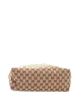 Gucci Front Pocket Web Messenger Gg Canvas Medium Crossbody Bag - Brown