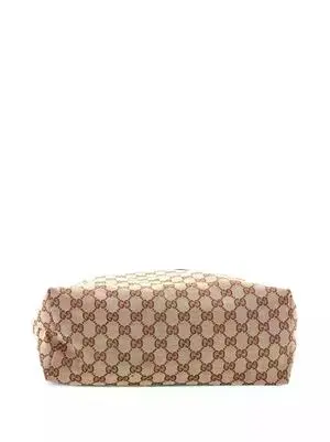 Gucci Front Pocket Web Messenger Gg Canvas Medium Crossbody Bag