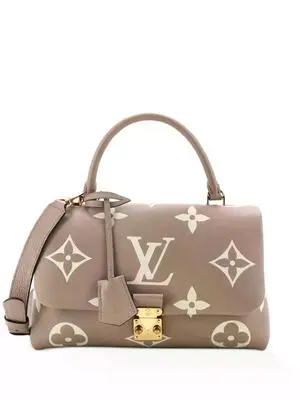 LOUIS VUITTON Madeleine Handbag Bicolor Monogram Empreinte Giant Mm Satchel - Neutrals