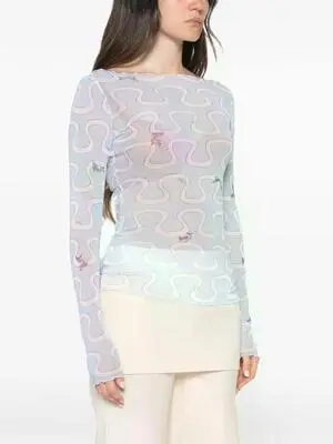 Emilio Pucci Graphic-print Long-sleeve Top