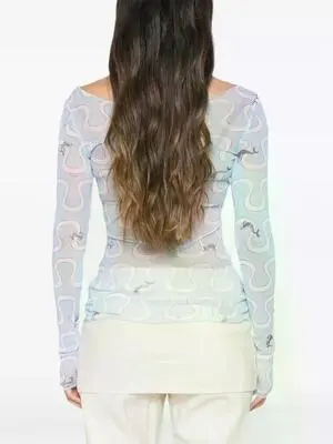 Emilio Pucci Graphic-print Long-sleeve Top