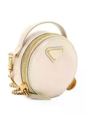 Prada Top Handle Round With Chain Patent Mini Clutch Bag