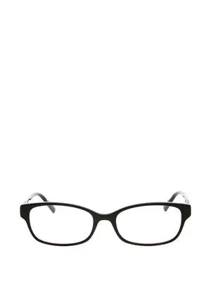 Bebe Floral-print Rectangle-frame Glasses - Black
