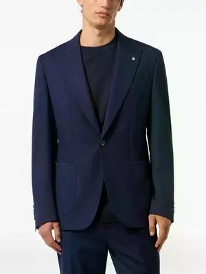 BILLIONAIRE Logo-embroidered Peak-lapel Blazer