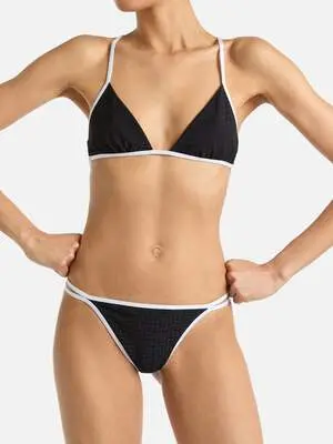 Balmain Monogram Lycra Swimsuit - Black