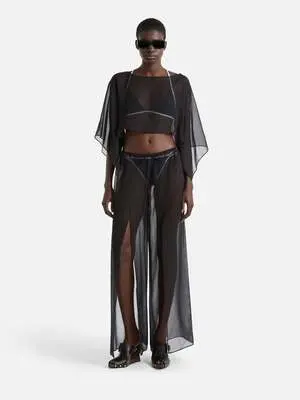 Balmain Monogram Beach Top In Chiffon