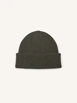 Balmain Wool Beanie With Leather Vintage Label