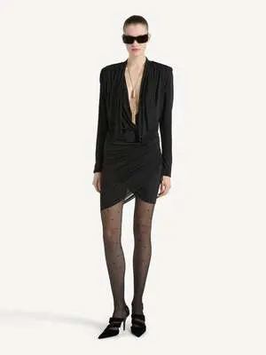 Balmain Draped Flowing Jersey Dress
