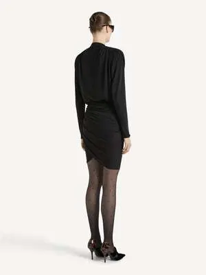 Balmain Draped Flowing Jersey Dress