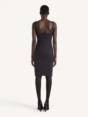 Balmain Tweed Dress With Spaghetti Straps