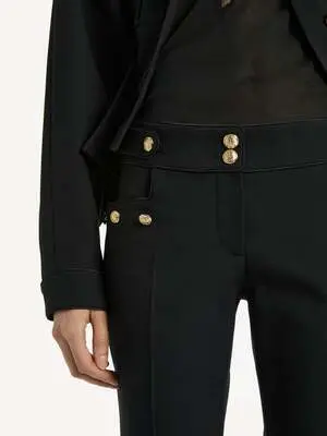 Balmain Pleated Wool Gabardine Trousers