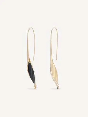 Balmain Organic Twist Earrings In Lacquered Brass