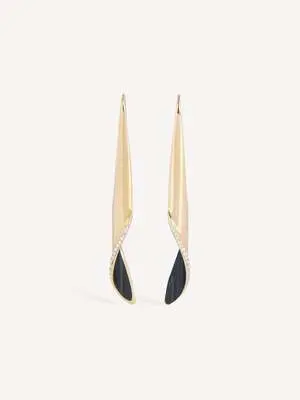 Balmain Organic Twist Earrings In Lacquered Brass