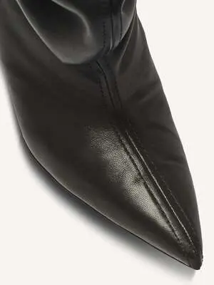 Balmain No Wedge Smooth Leather Ankle Boots