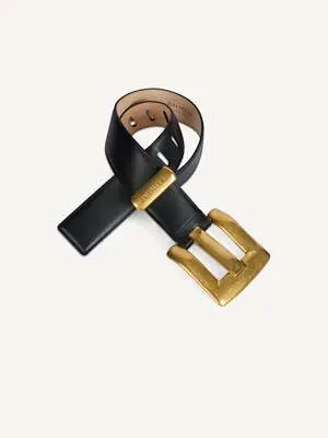 Balmain Anthem Belt 4.5cm-calfskin - Black