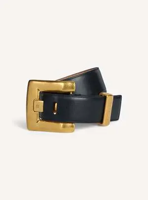 Balmain Anthem Belt 4.5cm-calfskin - Black