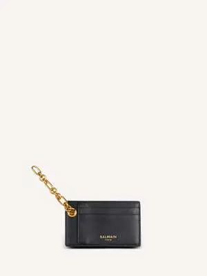 Balmain Pulse Monogram Jacquard Card Holder - Black