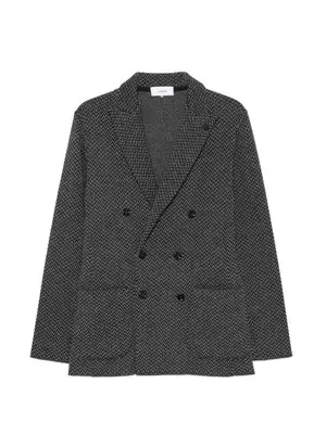 LARDINI Double-breasted Jacket With Chevron Pattern