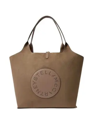 Stella McCartney Stella Logo Perforated Tote Bag - Brown