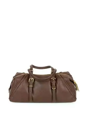 Ermanno Scervino Braided-trim Buckled Tote Bag - Brown