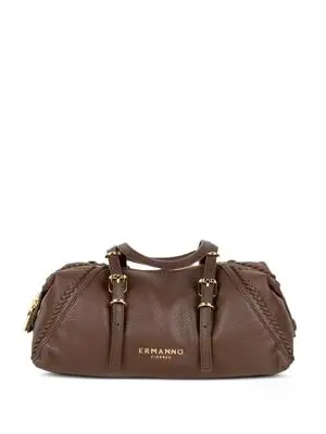 Ermanno Scervino Braided-trim Buckled Tote Bag - Brown