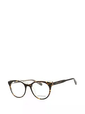 Calvin Klein Tortoiseshell-effect Round-frame Glasses