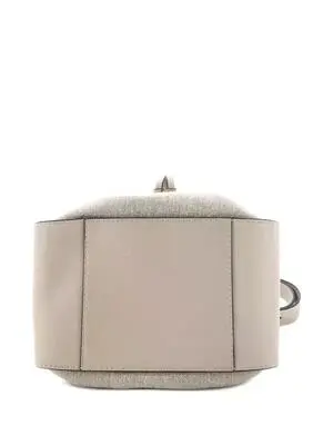 Loewe Hammock Bag Leather And Canvas Small Shoulder Bag - Neutrals