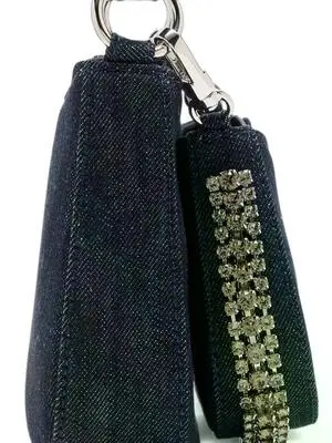 Rosantica Koala Crystal-embellished Denim Shoulder Bag