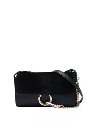 Chloé 2018 Mini Calfskin And Suede Faye Chain Crossbody Bag - Black