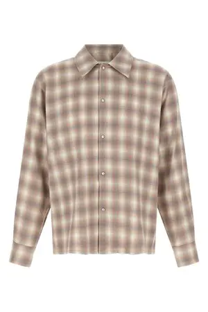 SECOND / LAYER Check Dégradé Shirt - Beige