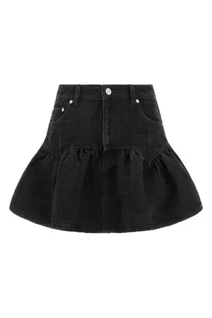 GANNI Lurex Denim Skirt