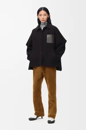 Loewe Cape Coat In Wool And Cashmere