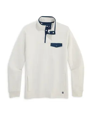 Vineyard Vines Navigator Relaxed Quarter Snap Sweatshirt - Stone