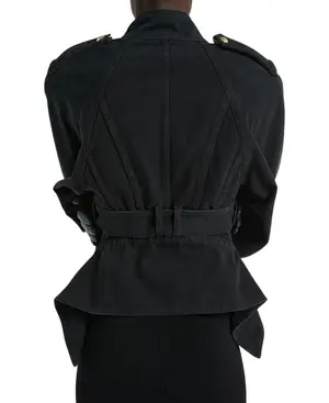 Balmain Denim Peplum Jacket
